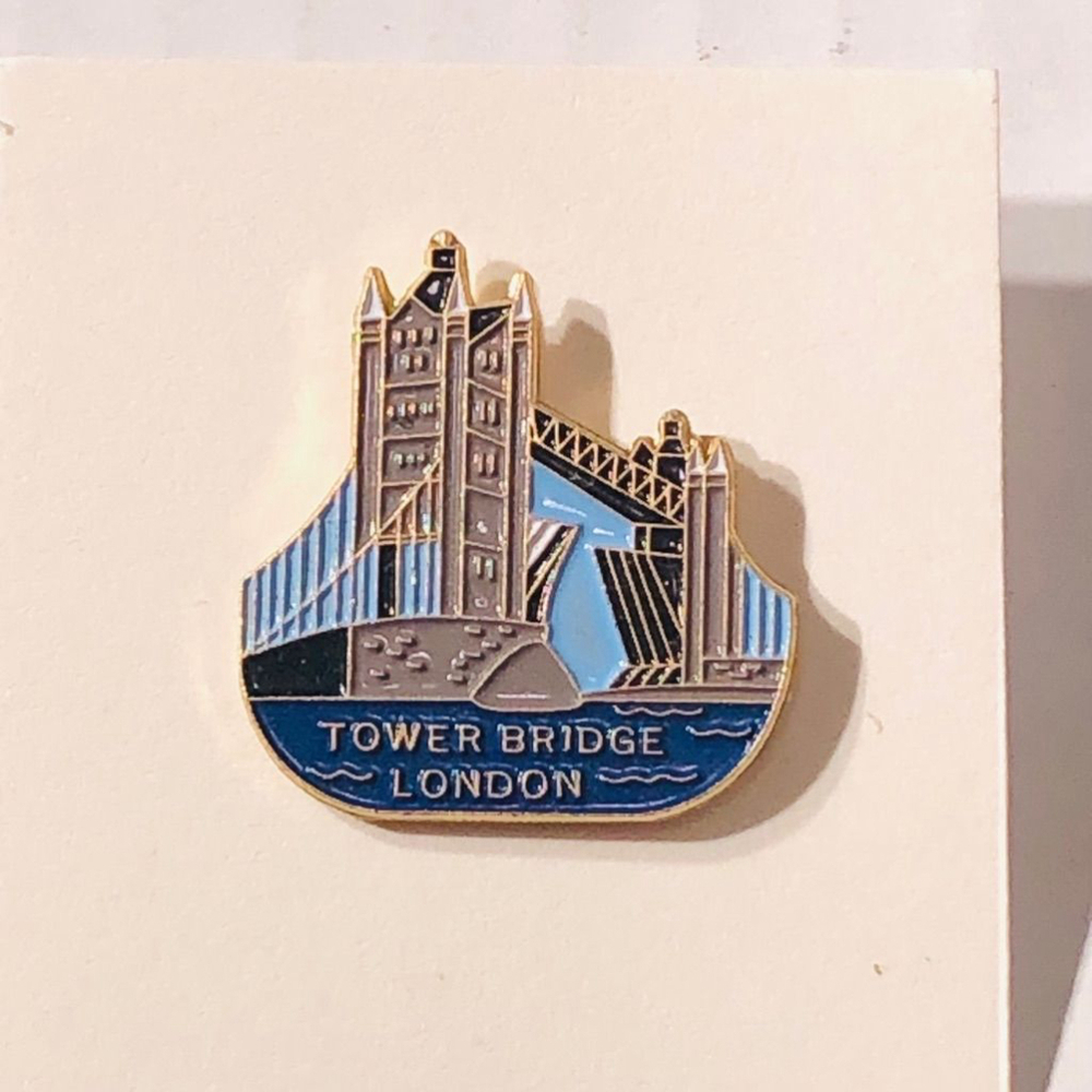 Vintage Tower Bridge London England Uk Enamel Lapel P… - Gem